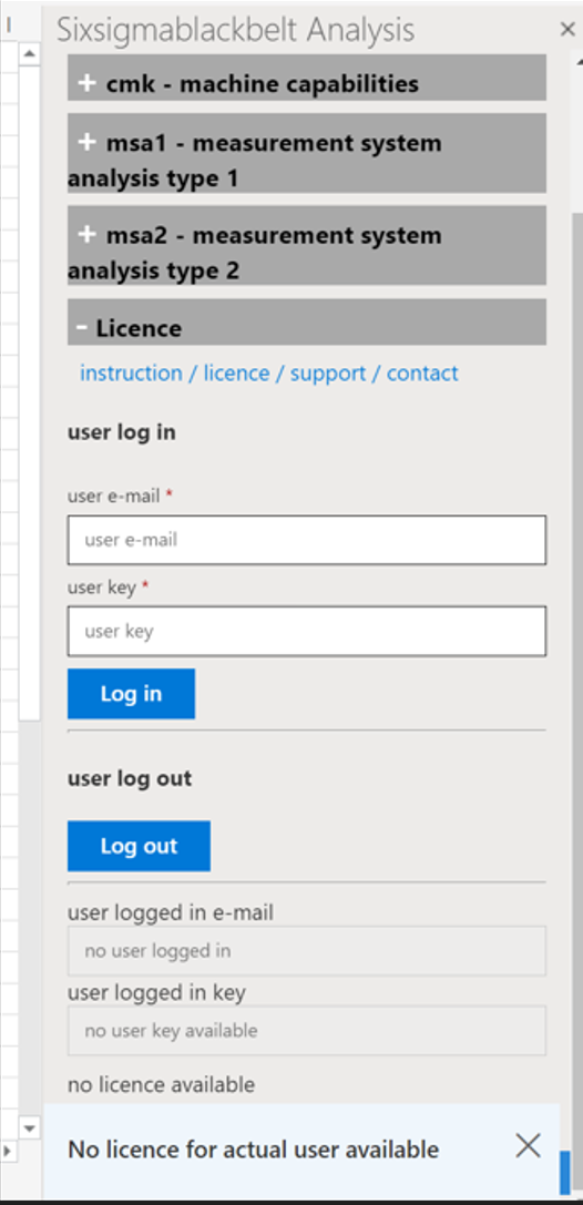 office add in account data